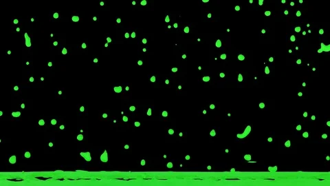 Animated dripping and splashing green pa... | Stock Video | Pond5
