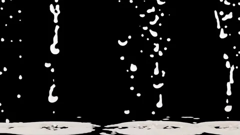 Animated dripping and splashing white pa... | Stock Video | Pond5