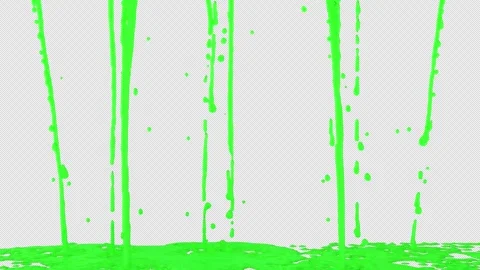 Animated dripping green paint from many ... | Stock Video | Pond5