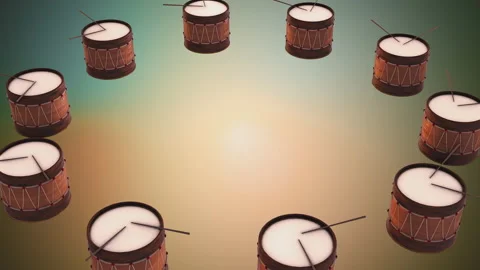 Animated drums rotating in loop - La Tam... | Stock Video | Pond5