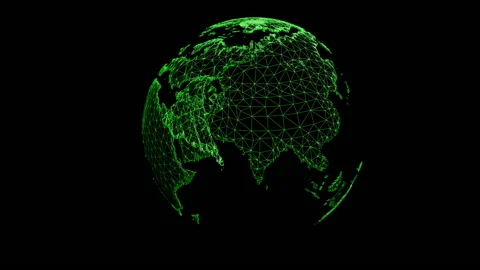 Animated Earth with the dots texture. | Stock Video | Pond5