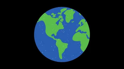 Animated earth globe icon background, lo... | Stock Video | Pond5