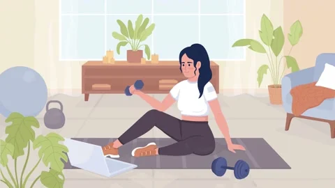 Animated effective workout routine | Stock Video | Pond5