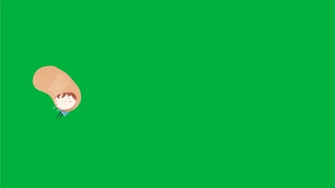 Animated egg rolling on green screen ide... | Stock Video | Pond5
