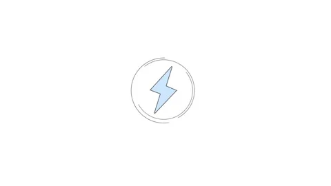 Animated Electric Bolt Icon | Stock Video | Pond5