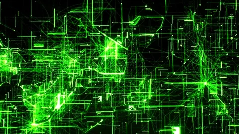 Animated Electronic Particles | Stock Video | Pond5