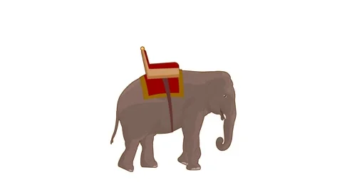 Animated Elephant Carrying a Palanquin W... | Stock Video | Pond5