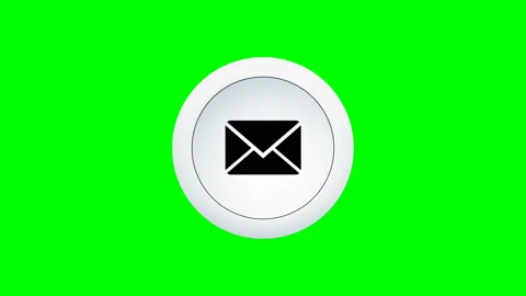 Animated email icon popping up on a gree... | Stock Video | Pond5