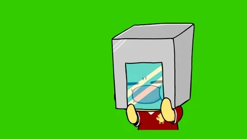 Animated Embarrassed Duck with Bucket on... | Stock Video | Pond5