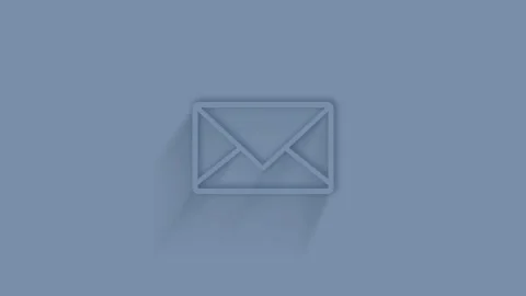Animated envelope icon with shadow on bl... | Stock Video | Pond5