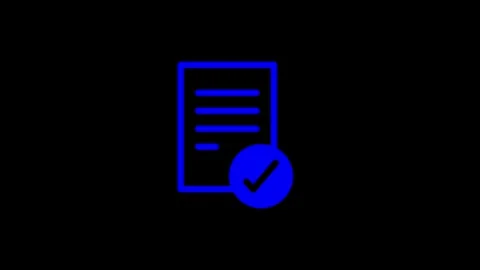 Animated exam paper line icon on transpa... | Stock Video | Pond5