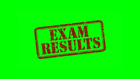 Animated "EXAM RESULTS" rubber stamp sea... | Stock Video | Pond5