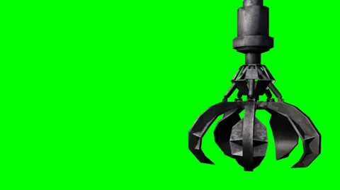 animated excavator claw - green screen e... | Stock Video | Pond5