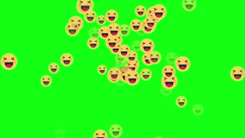 Animated exploding laugh emoji particles... | Stock Video | Pond5