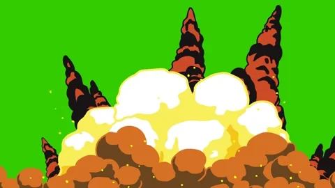 Animated Explosion - Green Screen | Stock Video | Pond5