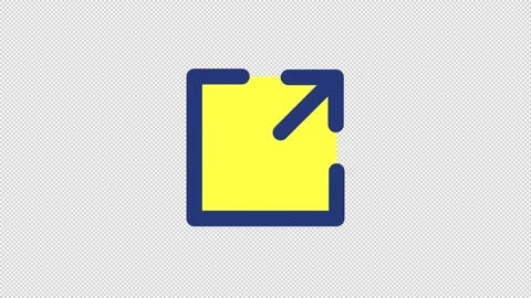 Animated external link color ui icon | Stock Video | Pond5