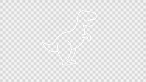 Animated extinct animals white icons | Stock Video | Pond5