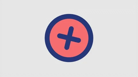 Animated failure sign color ui icon | Stock Video | Pond5