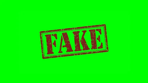 Animated "FAKE" rubber stamp seal green ... | Stock Video | Pond5