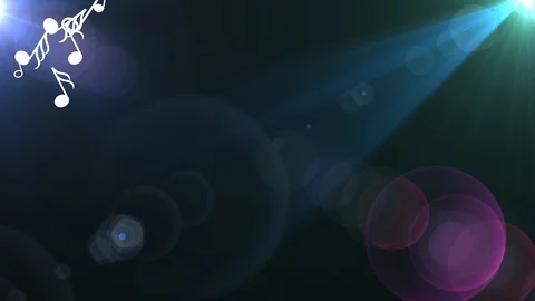 Animated falling 3d music notes. Black b... | Stock Video | Pond5