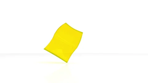 Animated falling and bouncing yellow squ... | Stock Video | Pond5