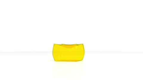 Animated falling and bouncing yellow squ... | Stock Video | Pond5