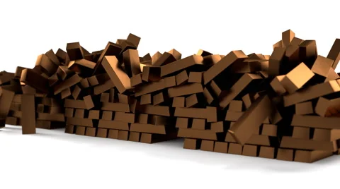 Animated falling bars of bronze against ... | Stock Video | Pond5