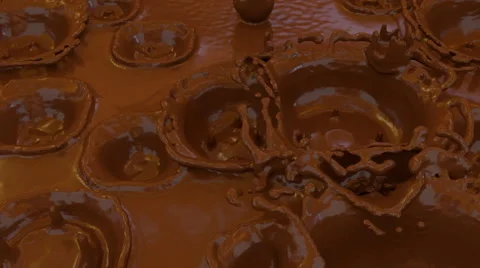 Animated falling chocolate droplets | Stock Video | Pond5