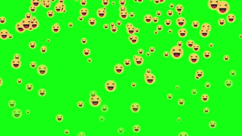 Animated falling laugh emoji particles o... | Stock Video | Pond5
