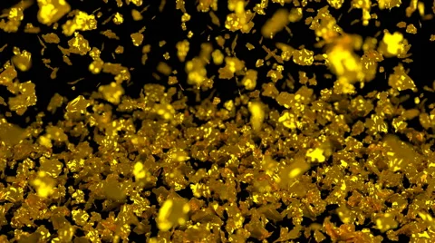 Animated falling realistic gold flakes a... | Stock Video | Pond5