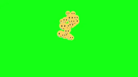 Animated falling sad emoji particles on ... | Stock Video | Pond5