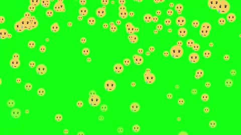 Animated falling sad emoji particles on ... | Stock Video | Pond5