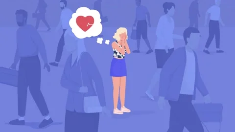 Animated feeling alone illustration | Stock Video | Pond5