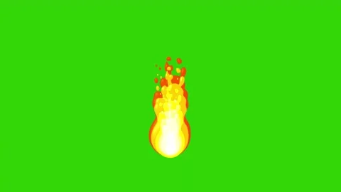Animated Fire on Green Screen 4K Video F... | Stock Video | Pond5