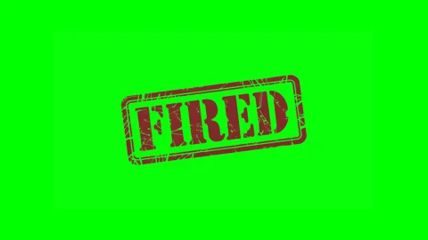 Animated "FIRED" red text rubber stamp s... | Stock Video | Pond5