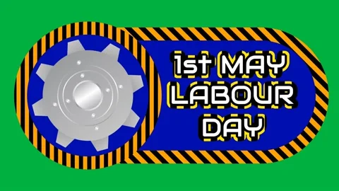 animated first may labour day massage st... | Stock Video | Pond5