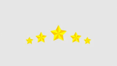 Animated five star rating on alpha chann... | Stock Video | Pond5