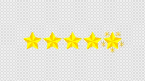 Animated five star rating for customer r... | Stock Video | Pond5