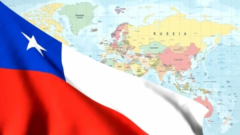 Animated Flag of Chile With a Pin on a W... | Stock Video | Pond5