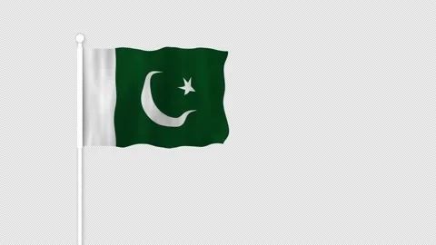 Animated Flag Of Pakistan On Pole With T... | Stock Video | Pond5