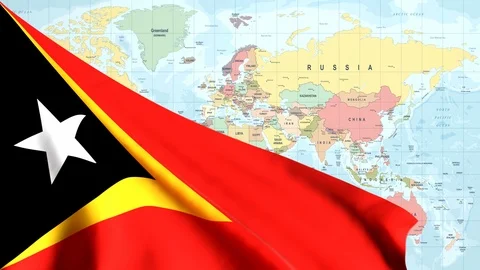 Animated Flag of Timor-Leste With a Pin ... | Stock Video | Pond5