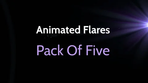 Animated Flares Pack of Five with glowin... | Stock Video | Pond5