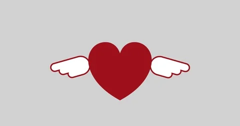 Animated Heart Flying Stock Video Footage | Royalty Free Animated Heart ...