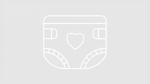 Animated floating diaper white icon | Stock Video | Pond5