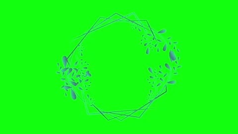 animated flower frame on green screen | Stock Video | Pond5