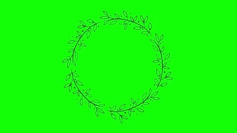 animated flower frame on green screen | Stock Video | Pond5