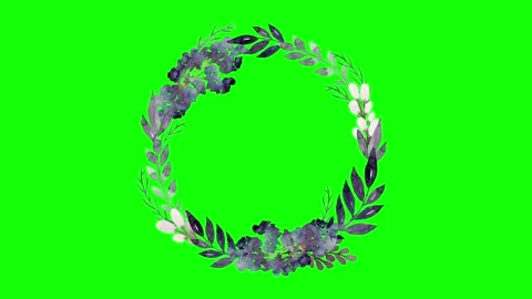animated flower frame on green screen | Stock Video | Pond5