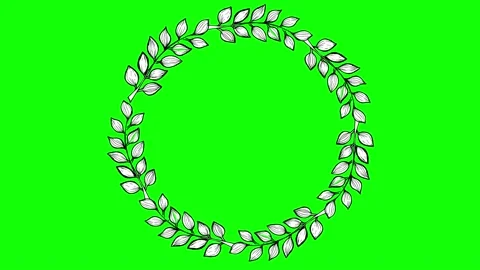 animated flower frame on green screen | Stock Video | Pond5