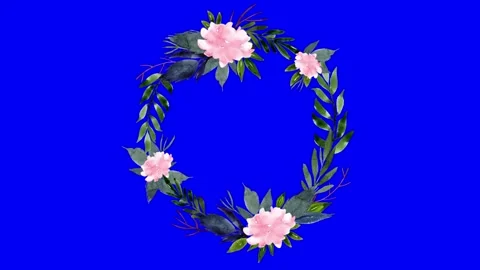 animated flower frame on green screen | Stock Video | Pond5