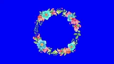 animated flower frame on green screen | Stock Video | Pond5